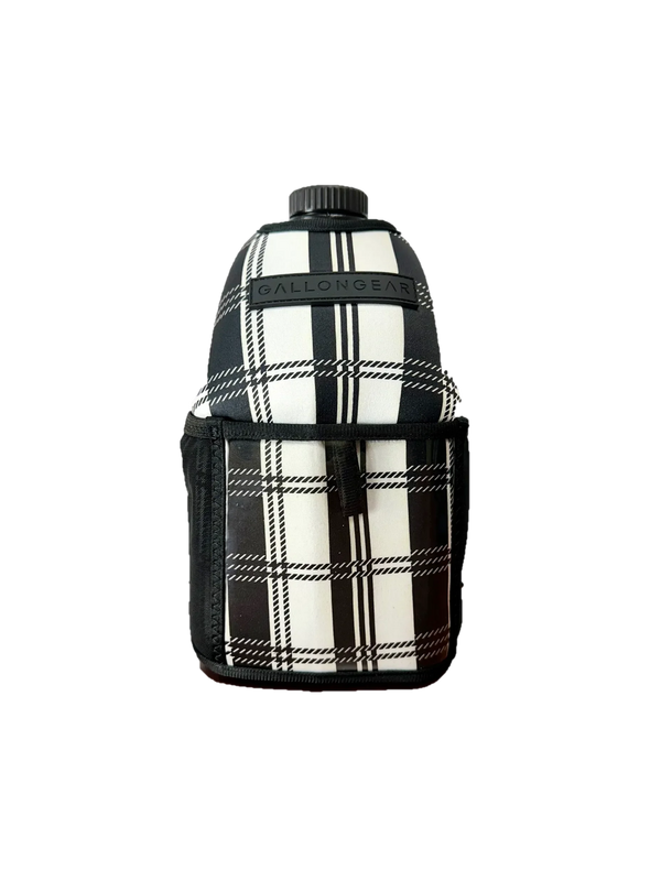 GALLON GEAR COMBO HALF GALLON JUG | GYM WATER BOTTLE WITH SLEEVE (PLAID ...