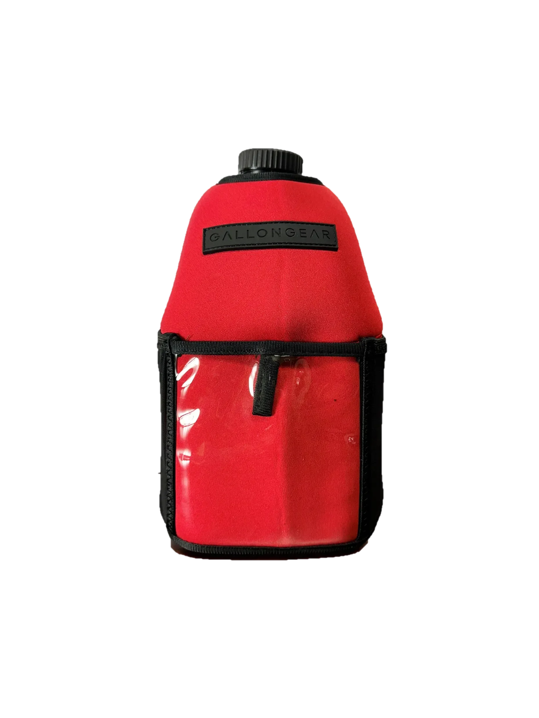 GALLON GEAR COMBO HALF GALLON JUG | GYM WATER BOTTLE WITH SLEEVE (RED)